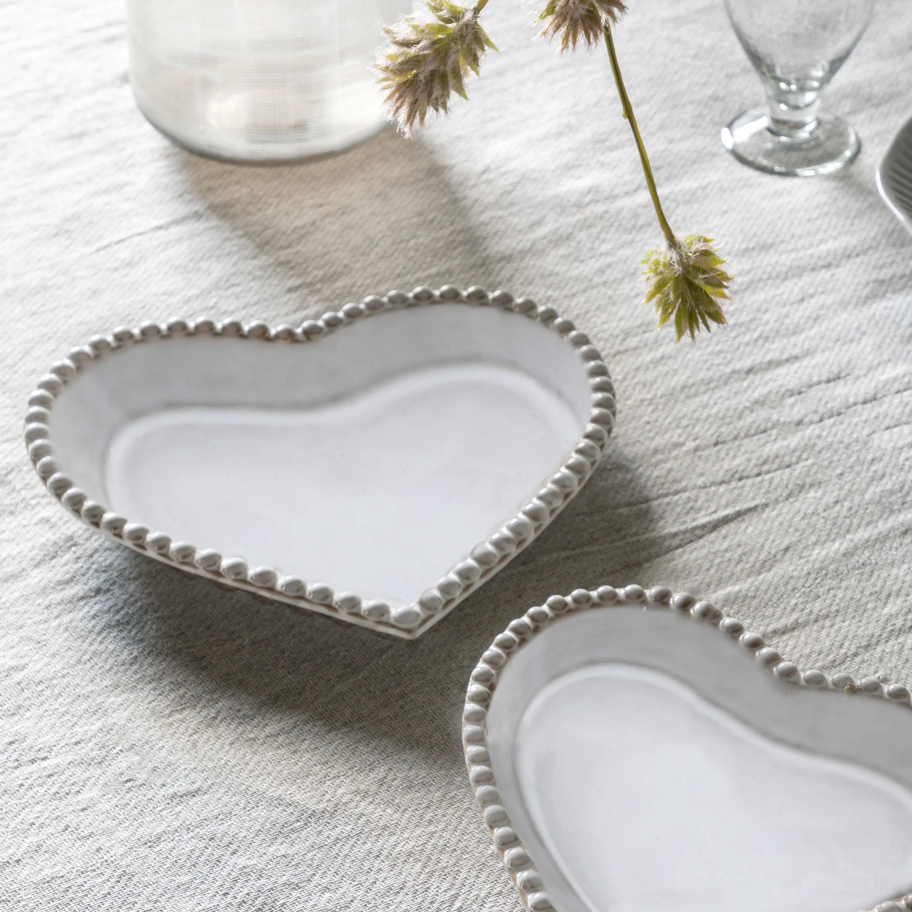 Beaded Heart Plate Set of 3 – Home Pieces